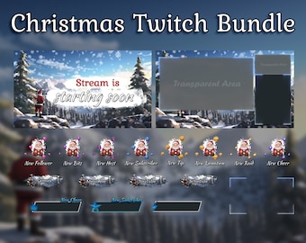 Gold Christmas Pack Animated Overlays Screens Twitch Package - Etsy