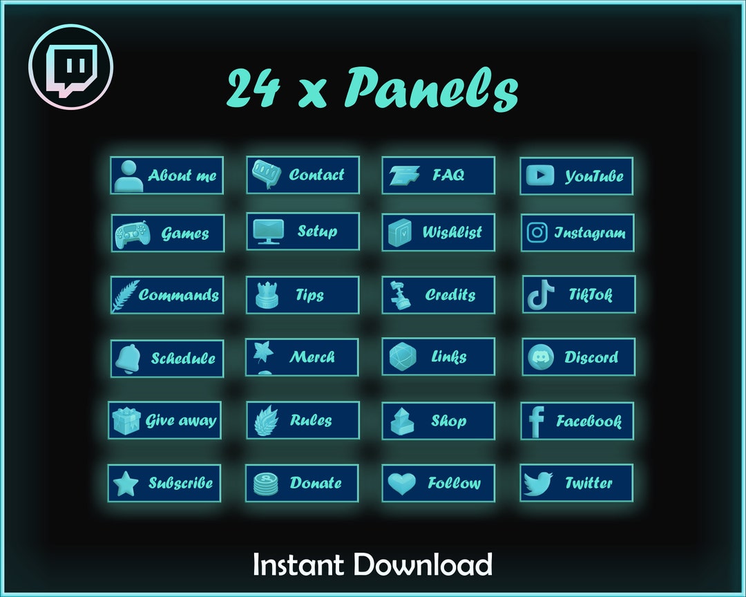 Twitch Panels Pack | Streaming Panels | Aesthetic Twitch Panels - Etsy