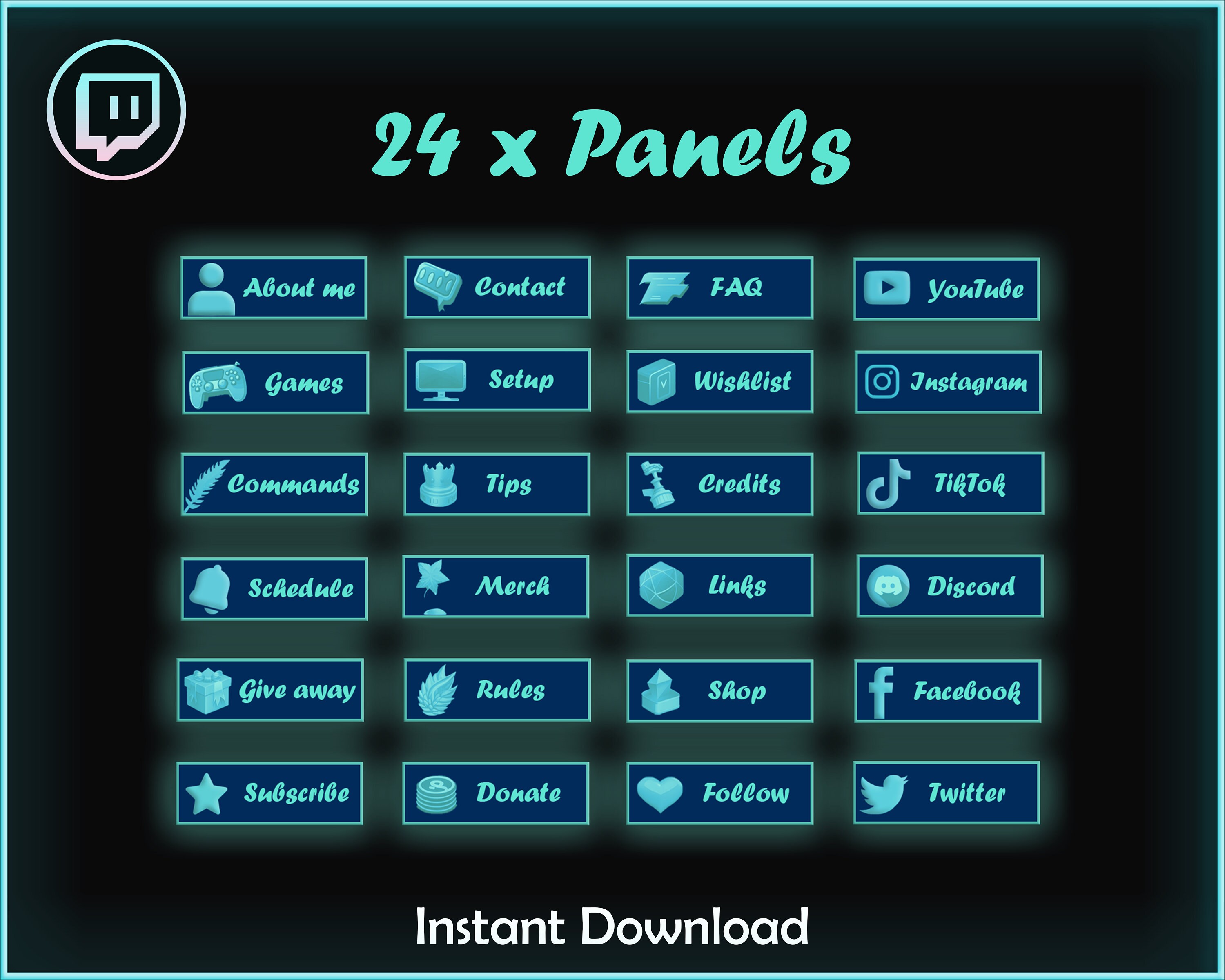Twitch Panels Pack Streaming Panels Aesthetic Twitch Panels - Etsy