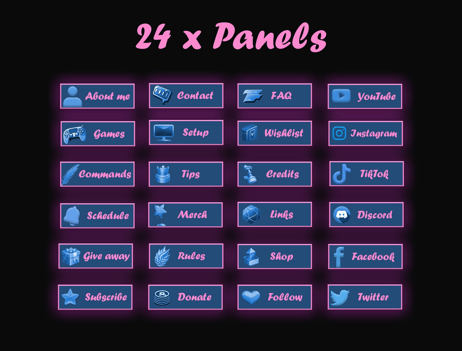 Animated Twitch Overlay Pack | Stream Overlays Package | Aesthetic ...