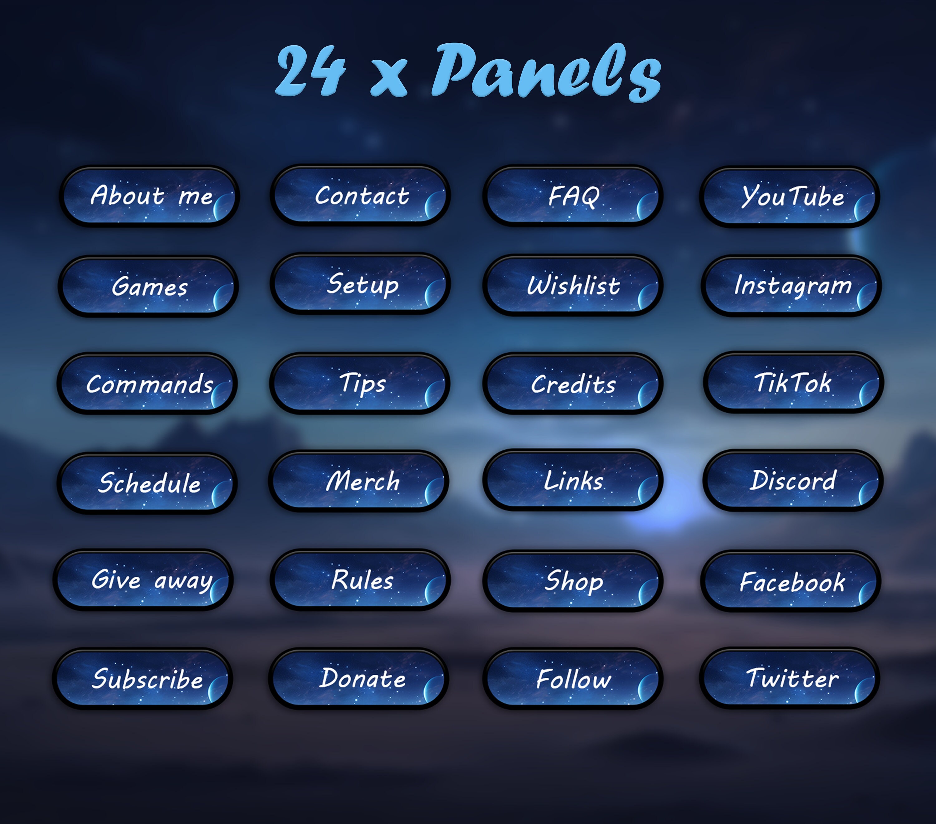 Animated Twitch Overlay Pack | Stream Overlays Package | Twitch Alerts ...