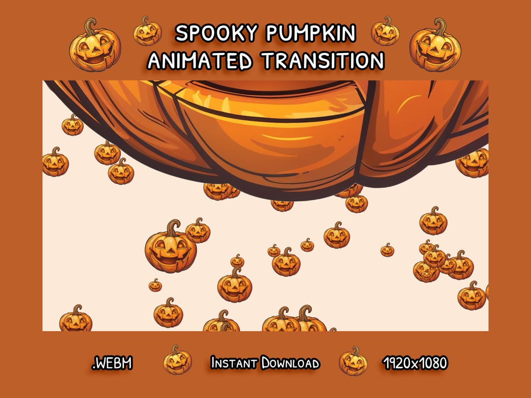 Animated Stream Transition | Spooky Pumpkin Halloween Stinger ...