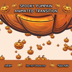 Animated Stream Transition | Spooky Pumpkin Halloween Stinger ...