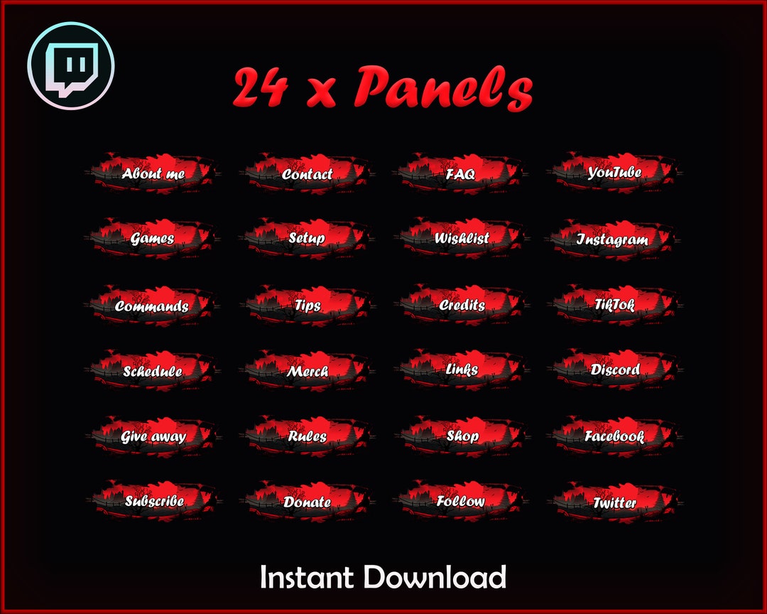 Twitch Panels Pack | Streaming Panels | Aesthetic Twitch Panels - Etsy