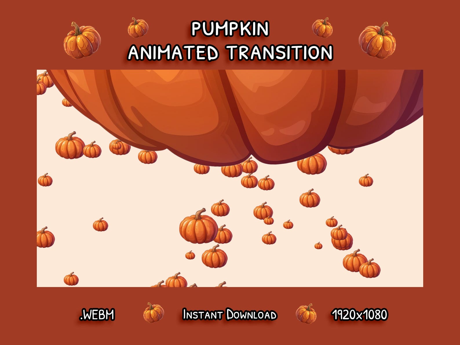 Pumpkin Animated Stream Transition | Spooky Stinger Transition ...