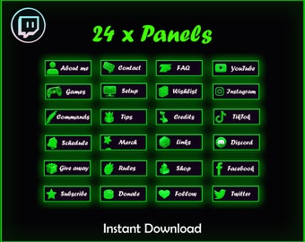 Twitch Panels Pack | Streaming Panels | Aesthetic Twitch Panels - Etsy