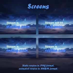 Animated Twitch Overlay Pack | Stream Overlays Package | Twitch Alerts ...