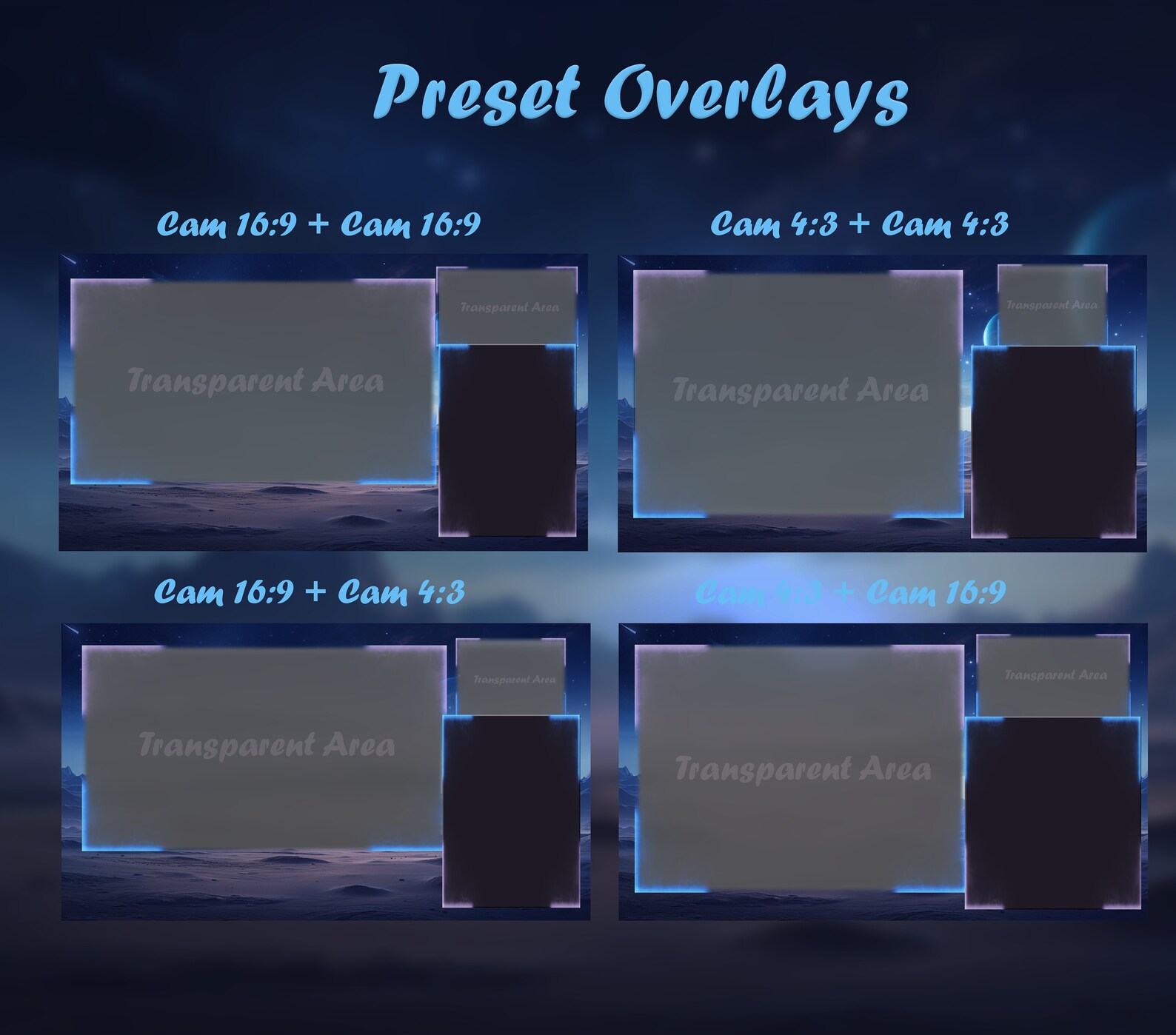 Animated Twitch Overlay Pack Stream Overlays Package Twitch Alerts ...