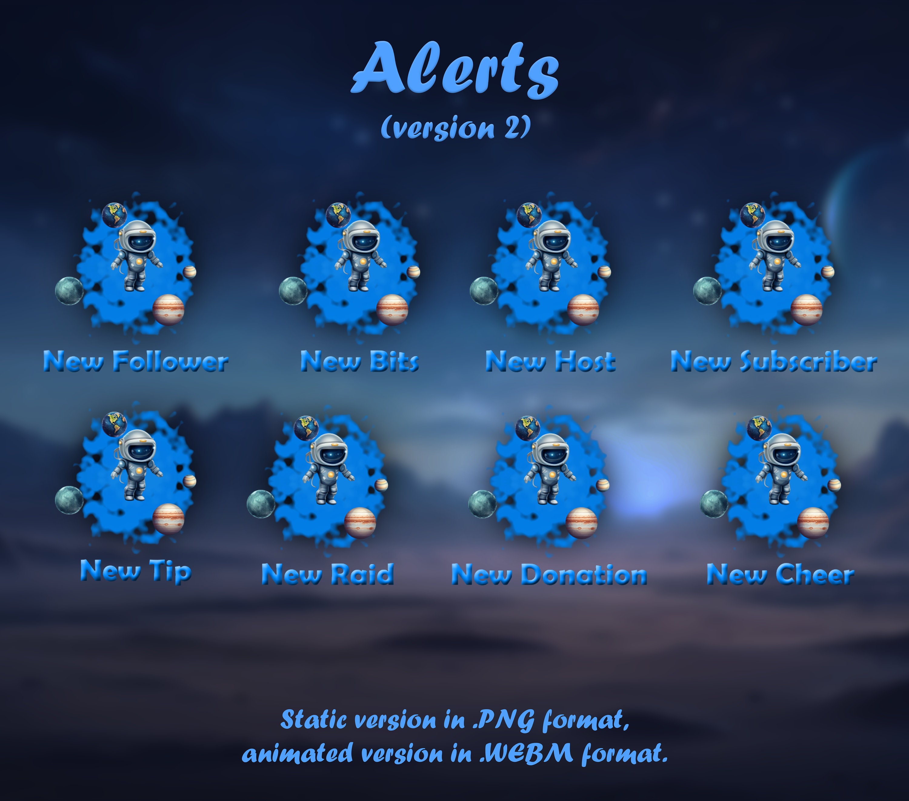 Animated Twitch Overlay Pack Stream Overlays Package Twitch Alerts ...