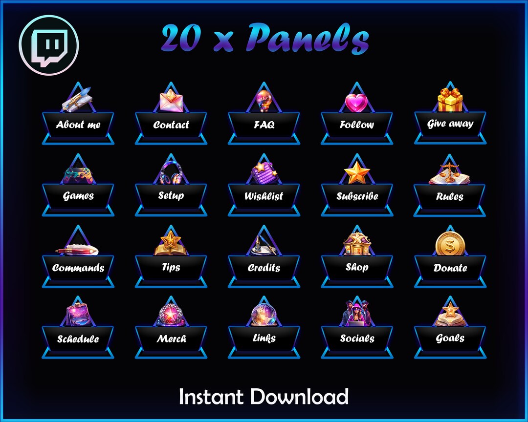 Twitch Panels Pack Streaming Panels Aesthetic Twitch - Etsy