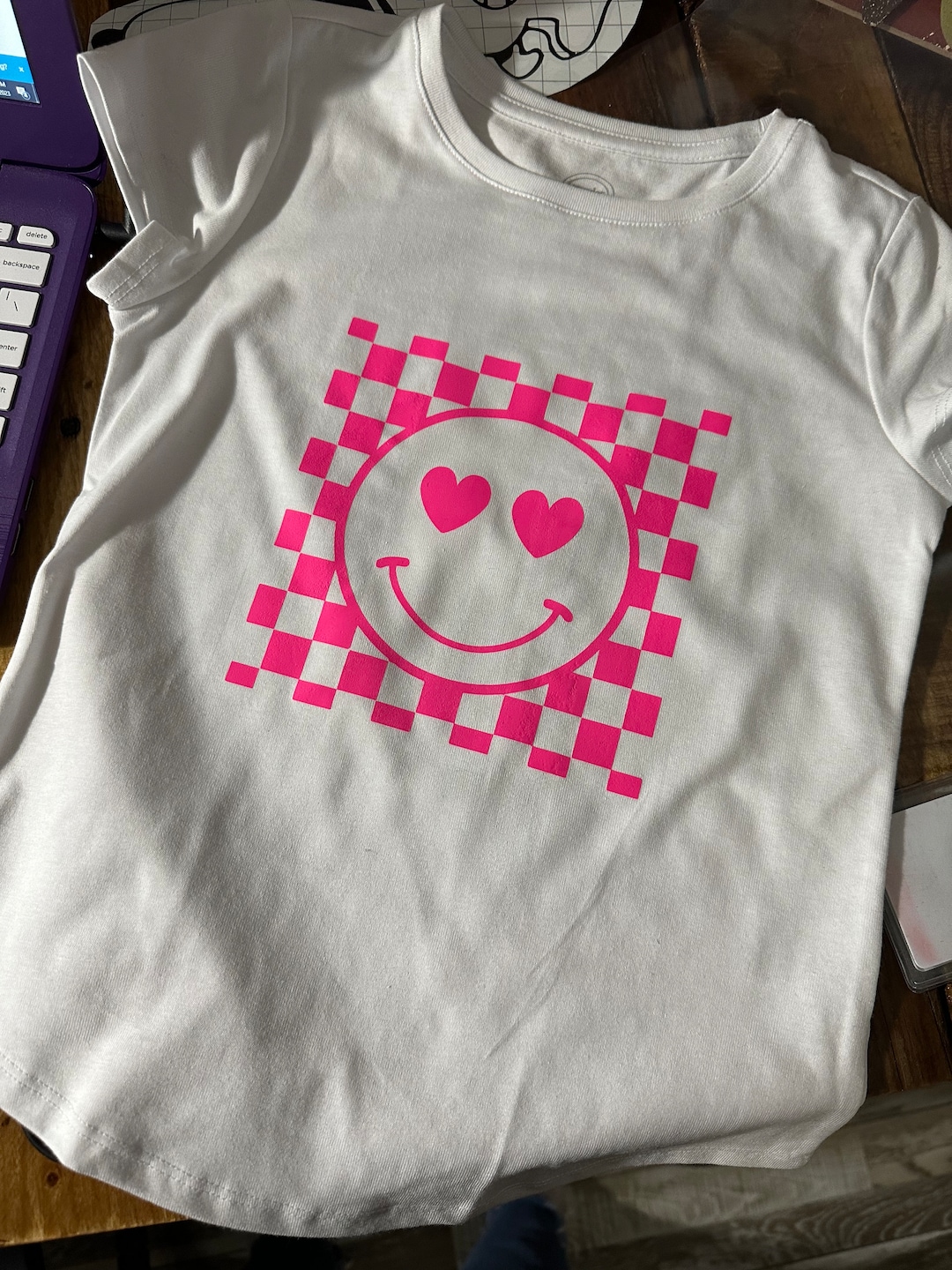 Smiley Face Checkered, Smiley Tee, Graphic Tee, Retro, Kid Clothes ...