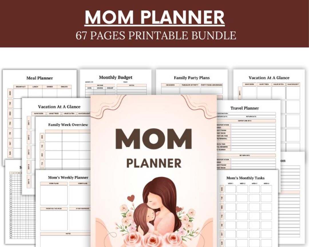 Ultimate Mom Planner: Daily, Weekly, & Meal Planning (digital Download ...