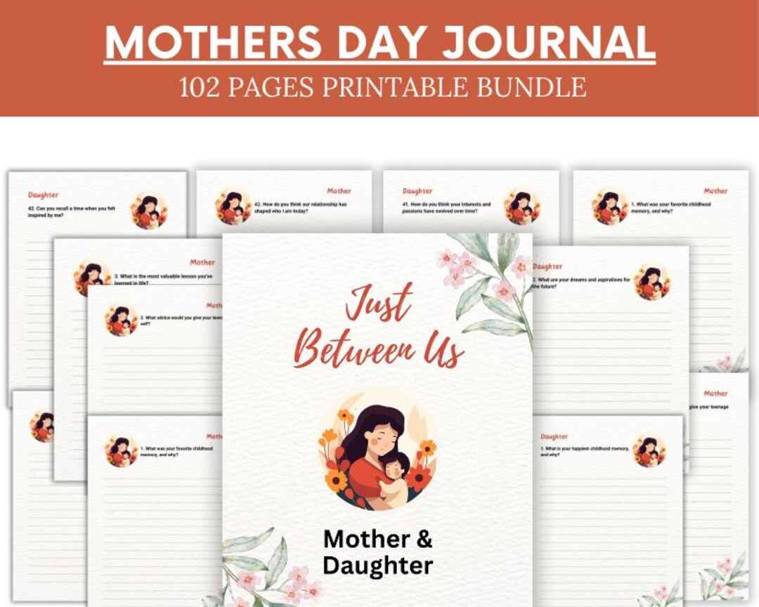 Mothers Day Journal - Mother and Daughter Journal - Daily Journal for ...