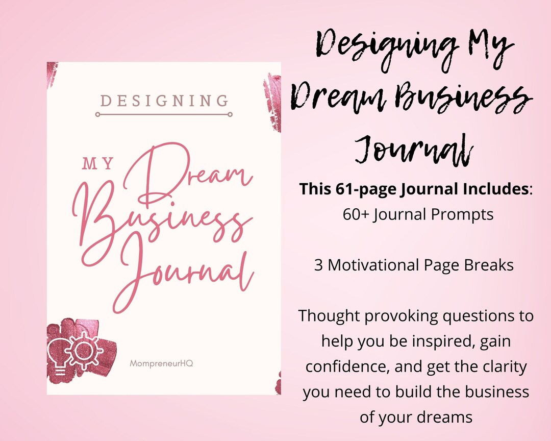 Designing My Dream Business Journal for Mompreneurs - Etsy