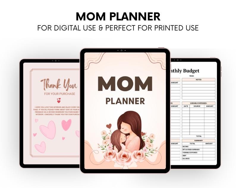 Ultimate Mom Planner: Daily, Weekly, & Meal Planning (digital Download ...
