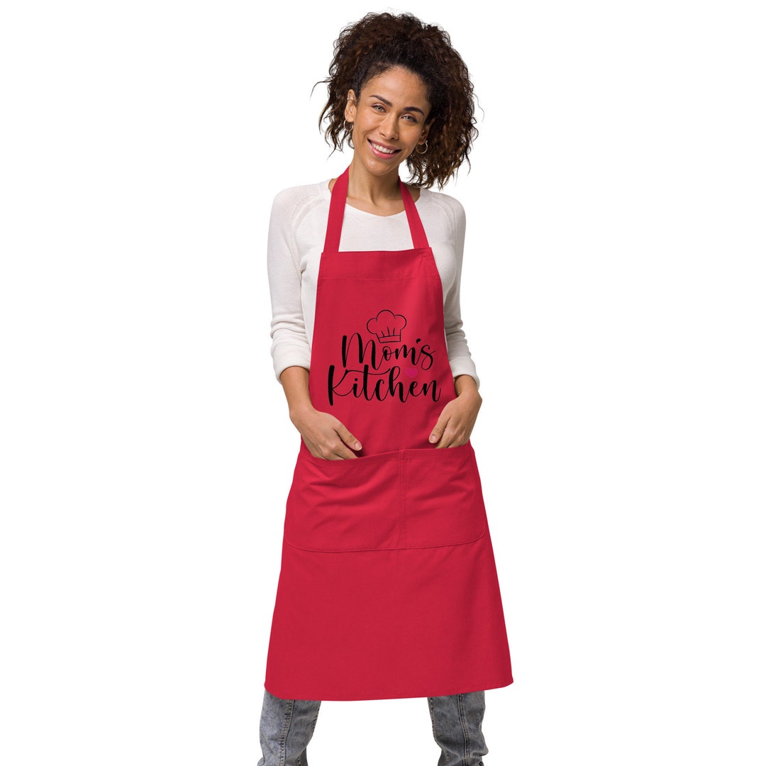 Organic Cotton "mama's Kitchen" Apron: Adjustable Fit - Etsy