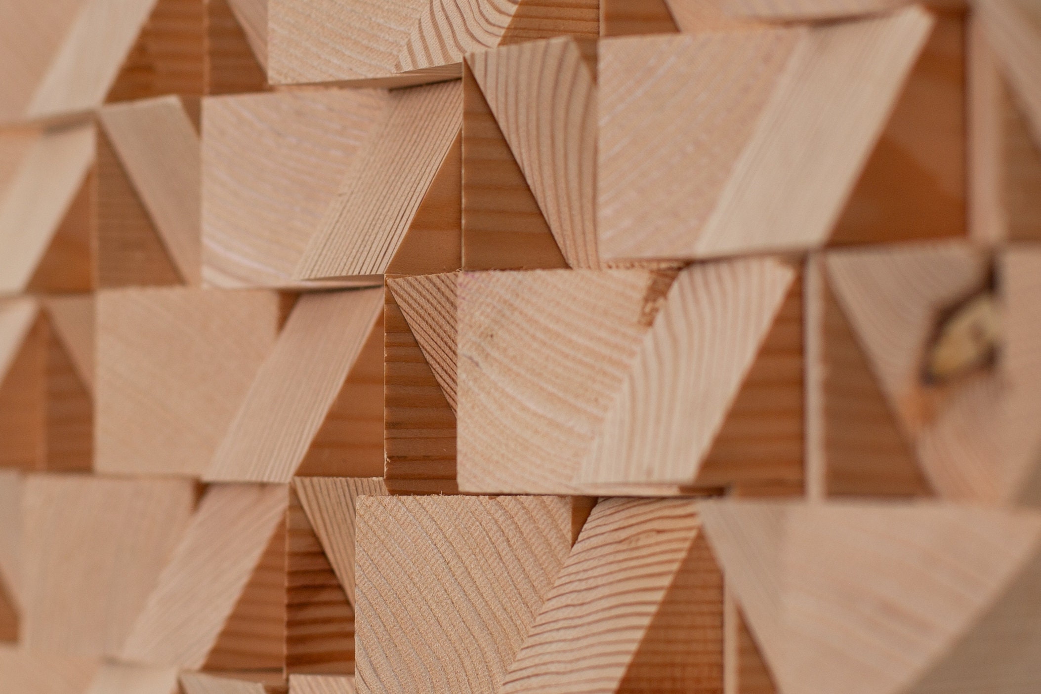 Unique Wood Sound Diffuser Tri-panel Light Center Large Colorful ...