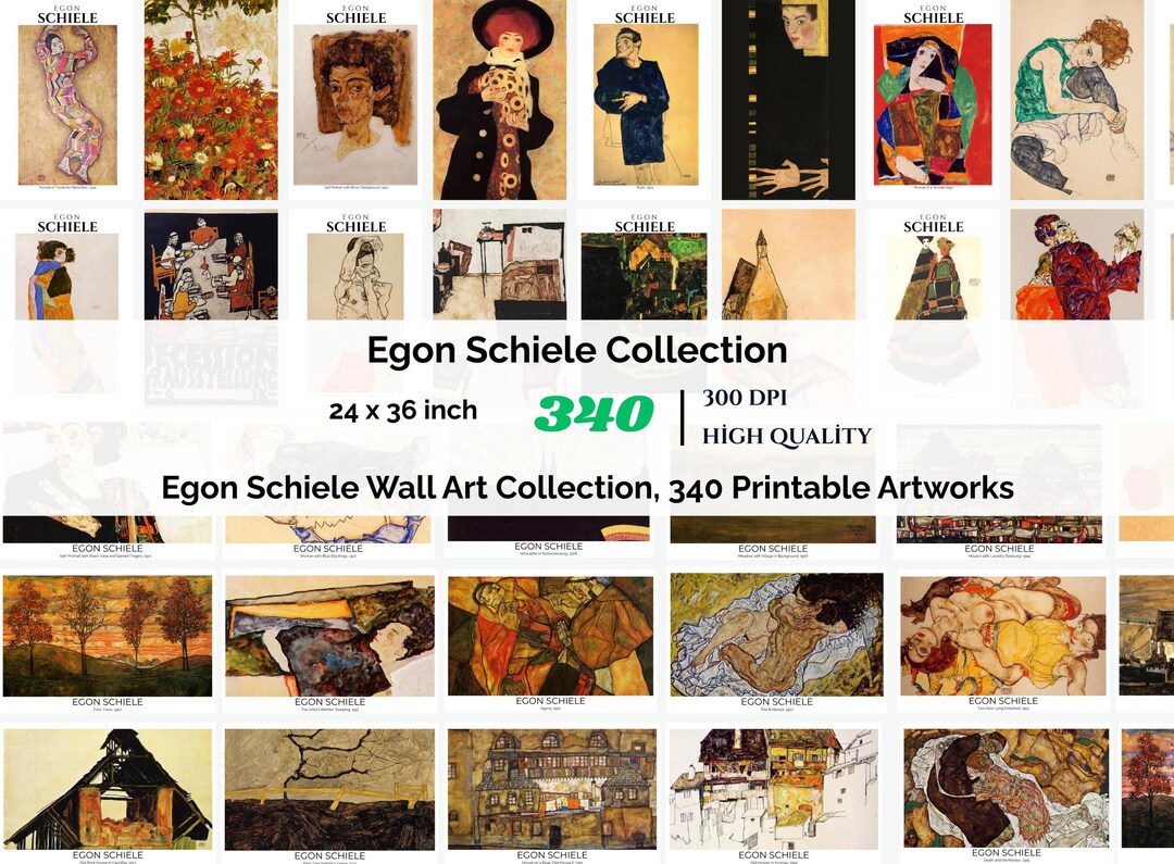 Egon Schiele Printable Art Collection: 340 High-resolution ...