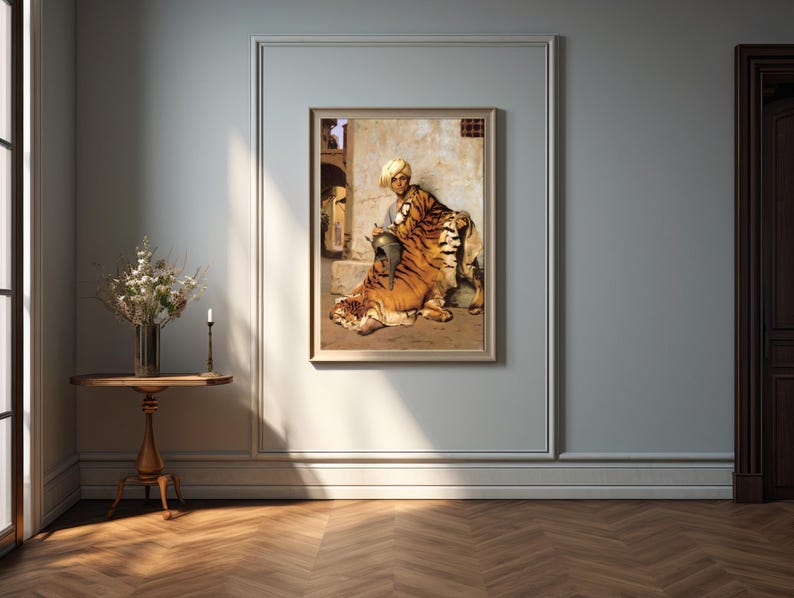 Pelt Merchant of Cairo Art Print | Vintage Orientalist Painting ...