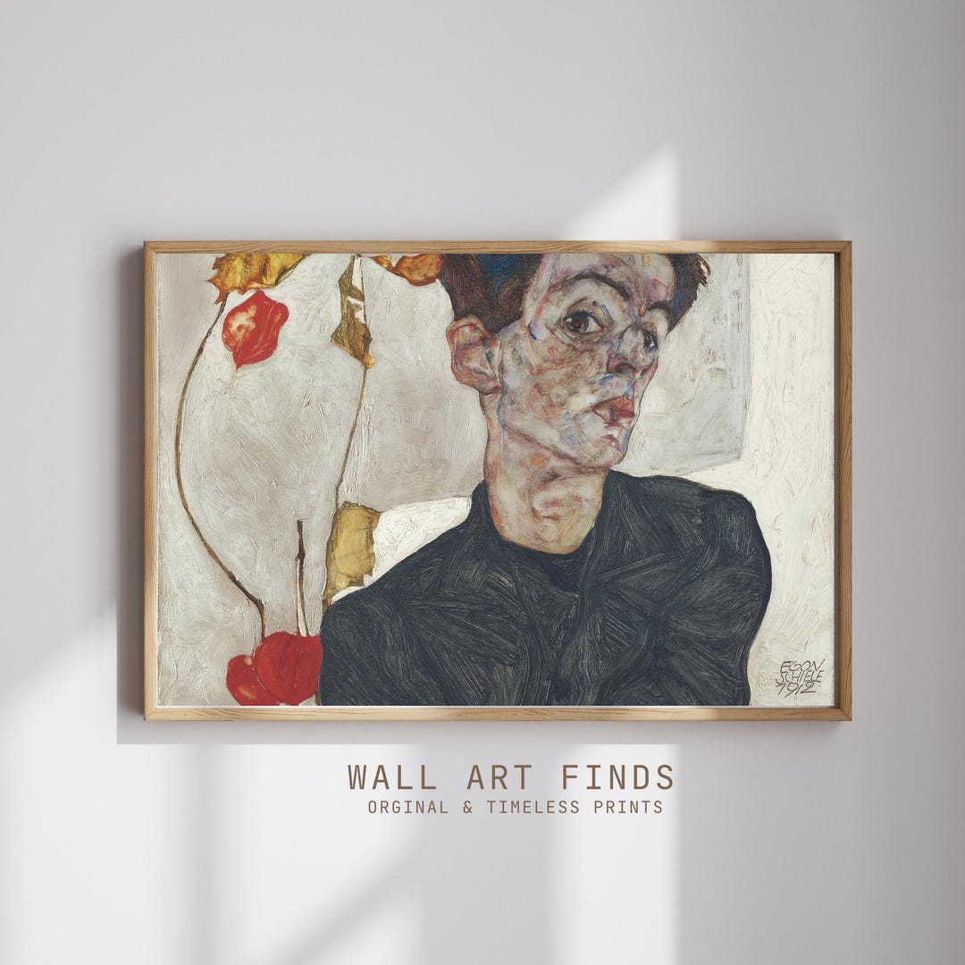Egon Schiele Self-portrait Print: Expressionist Vintage Art (digital ...