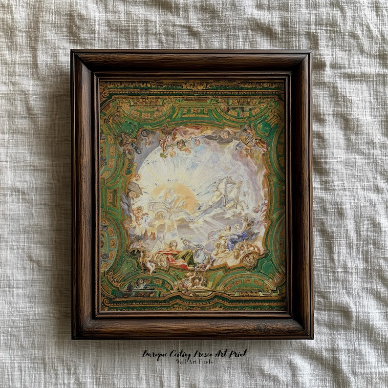 Baroque Ceiling Fresco Art Print – Digital Download | Historic ...