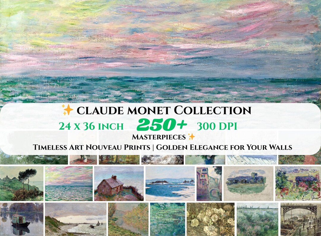 Claude Monet Impressionist Art Prints: 24x36 Large Format (digital ...