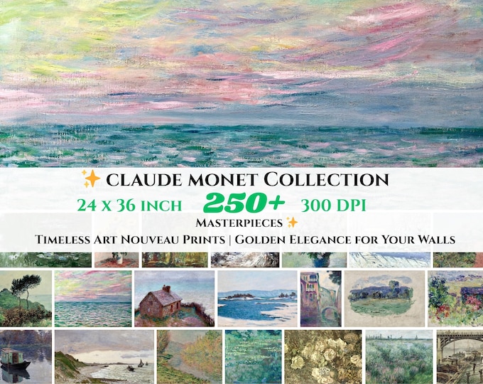 Claude Monet Paintings | 25 HQ Printable Wall Art Decor Set 7| Classic ...