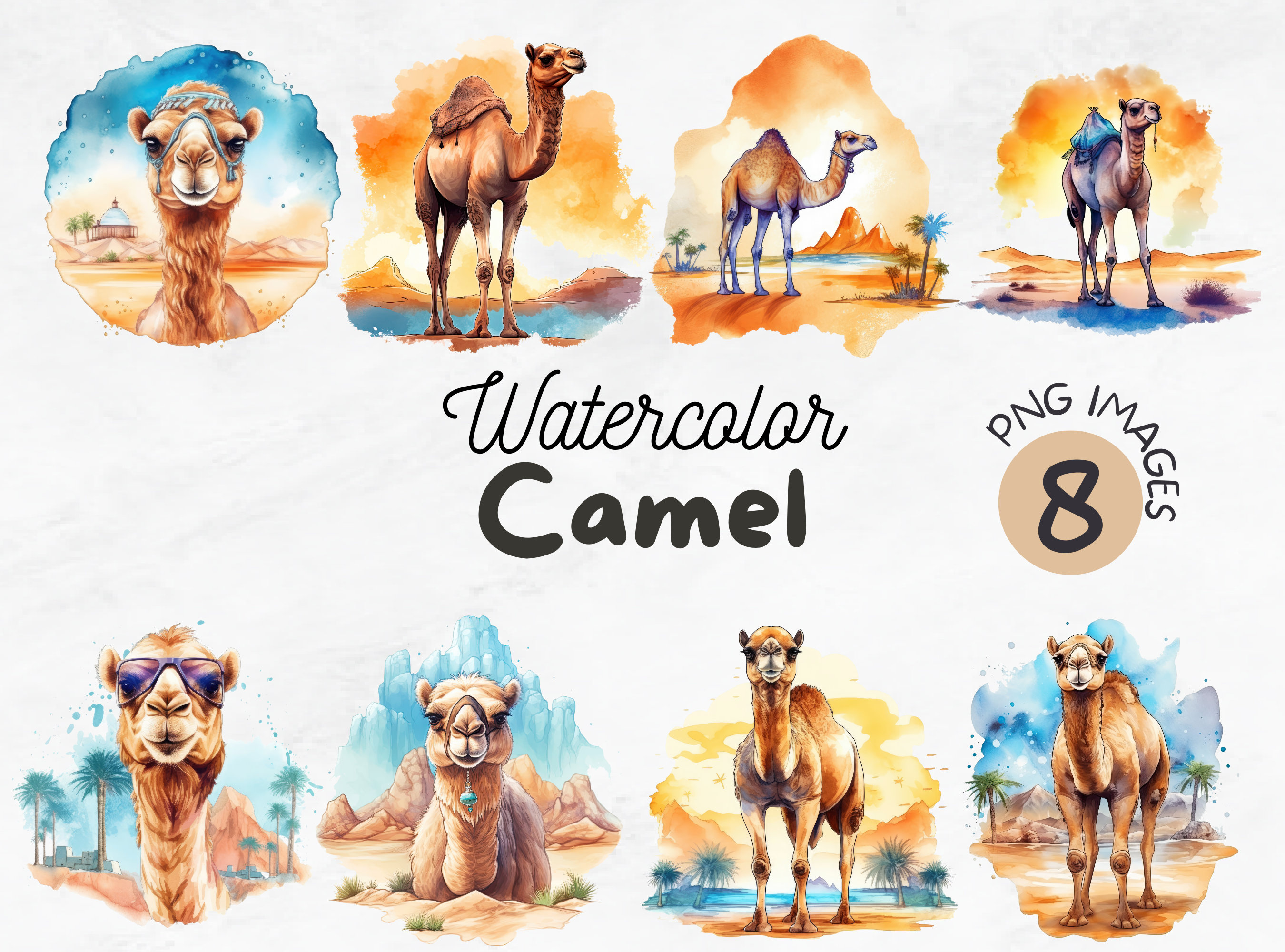 Watercolor Camel PNG Camel Clipart Camel Art Camel Print - Etsy