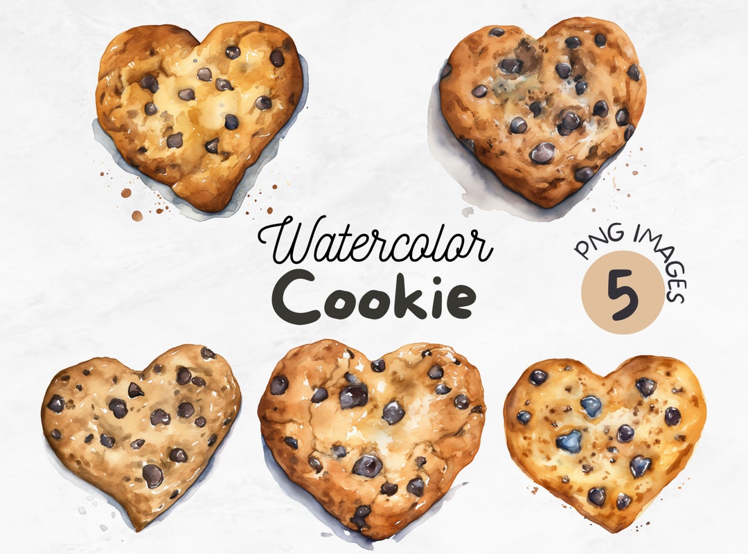 Watercolor Cookie PNG Cookie Clipart Chocolate Chip Cookie Dessert ...