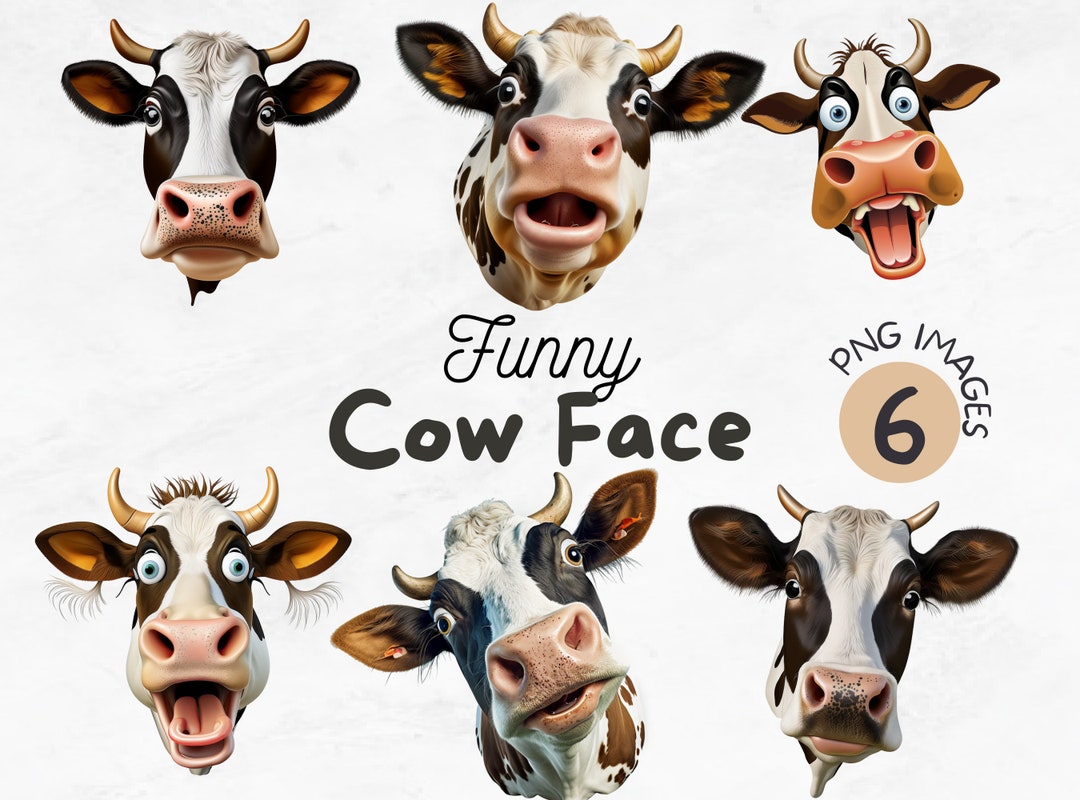 Funny Cow Face PNG | Cow Png | Cow Clipart | Farm Clipart | Animals Png ...