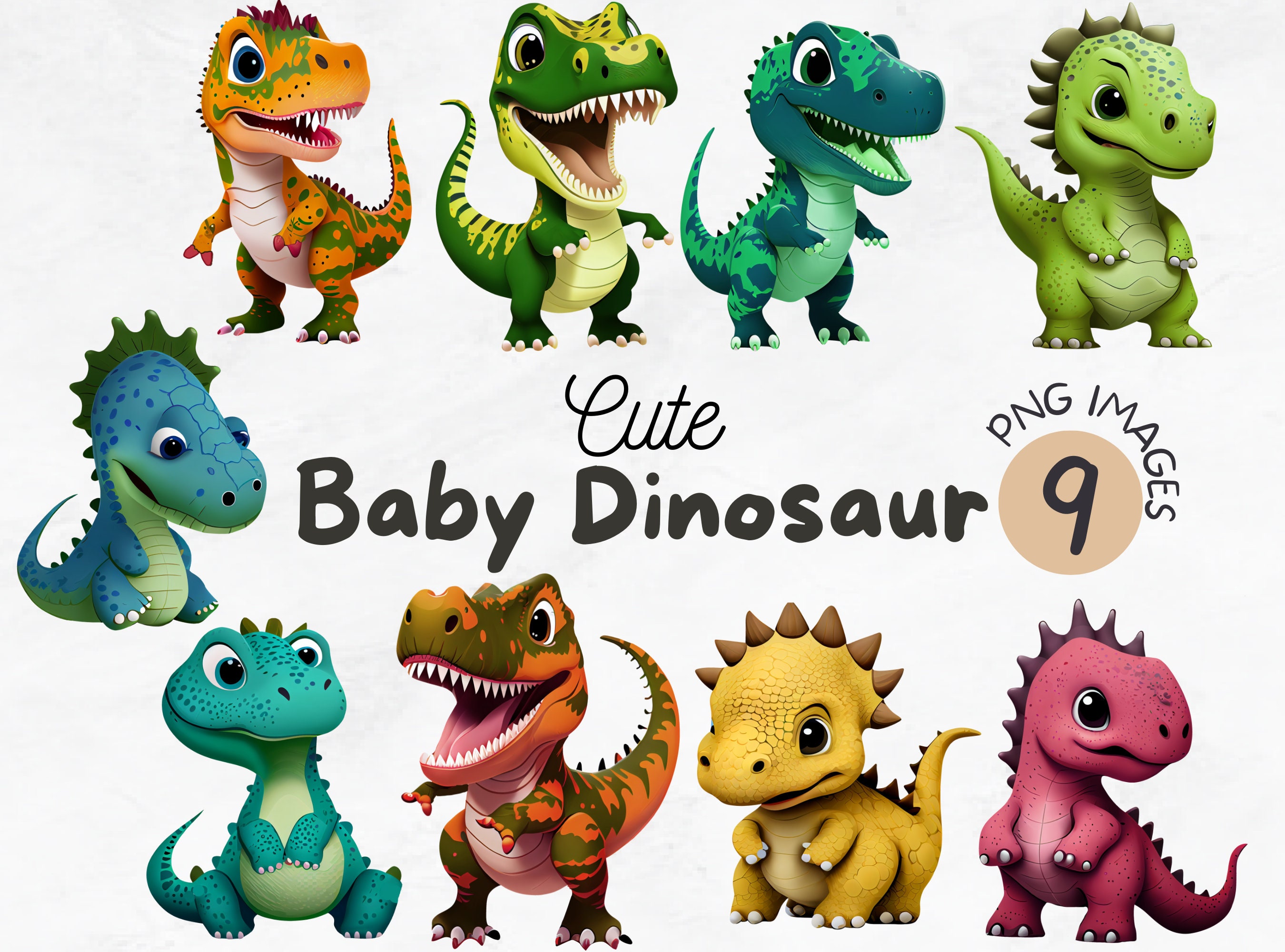 Bebé Dinosaurio PNG / Dinosaurio Clipart / Sublimación de Dinosaurios ...