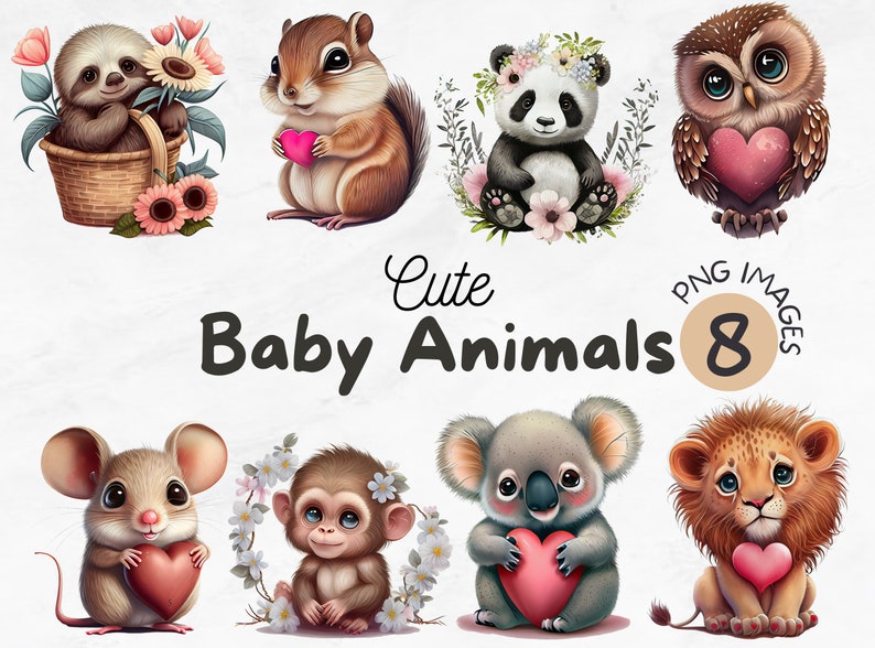 Cute Baby Animals PNG Baby Animals Clipart Baby Owl Png Baby Panda ...