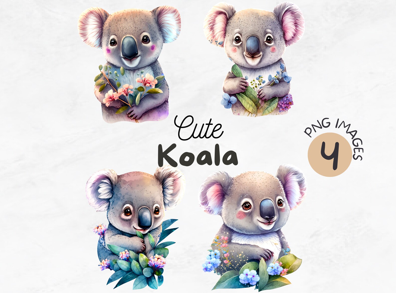 Cute Koala PNG Koala Clipart Koala Png Animals Png - Etsy