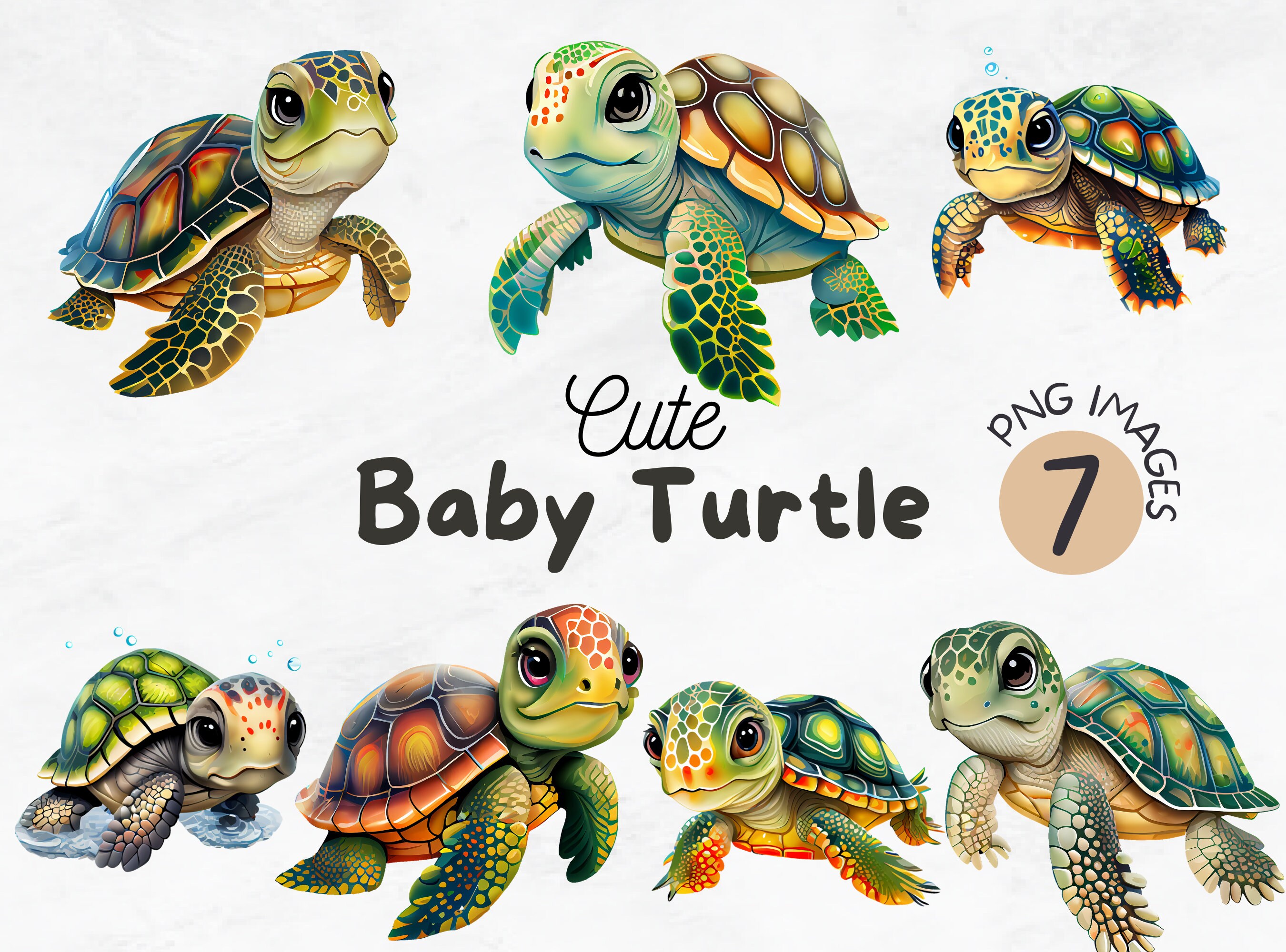 Cute Baby Turtle PNG Cute Sea Turtle Clipart Turtle Png Ocean Animals ...