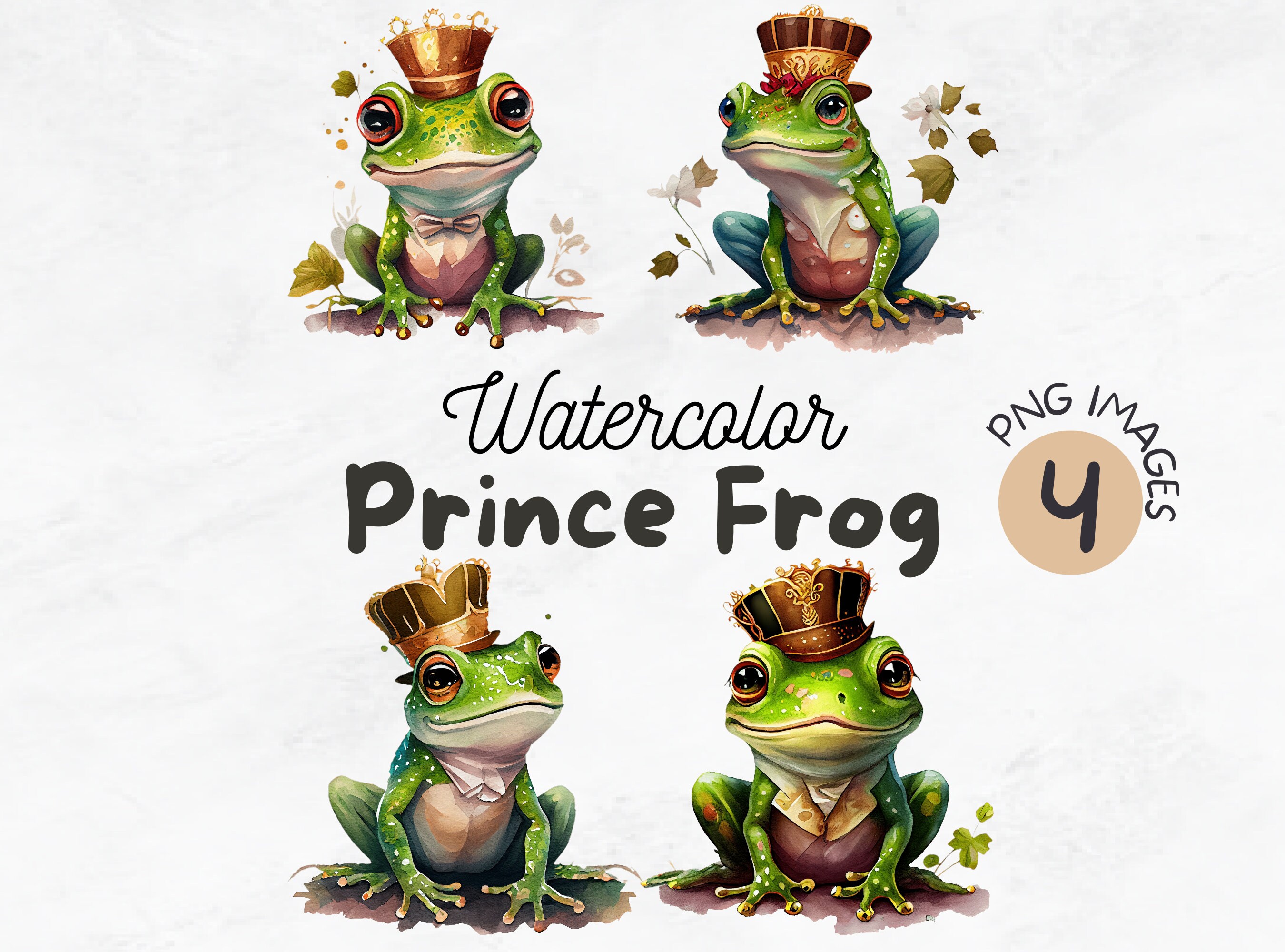 Prince Frog PNG Frog Clipart Forest Animals Frog Png Frog Png Frog ...