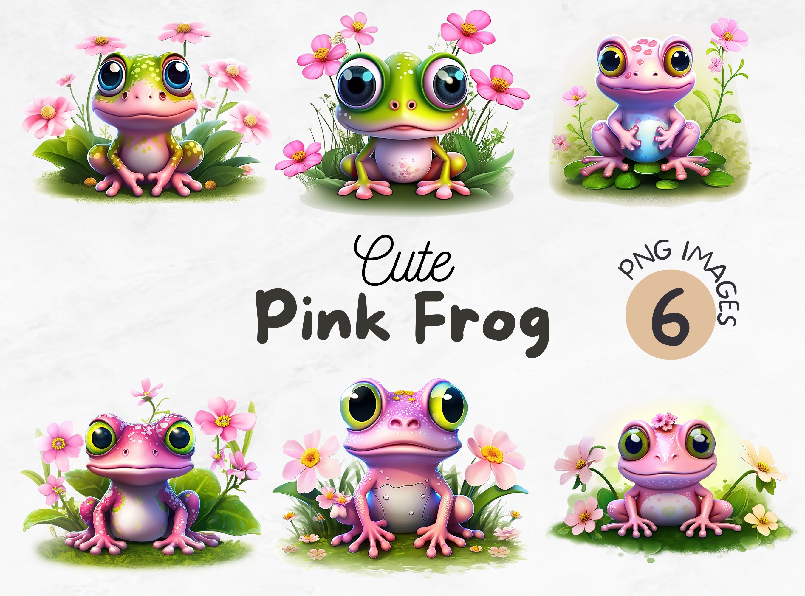 Cute Pink Frog PNG Frog Clipart Forest Animals Frog Png - Etsy
