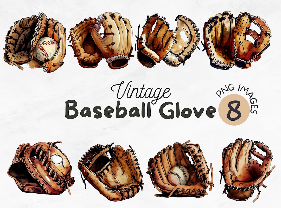 Vintage Baseball Glove PNG | Baseball Clipart | Baseball Glove Png ...