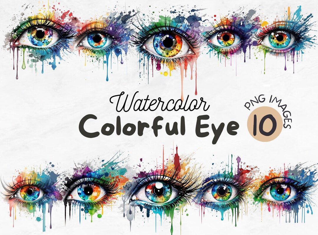 Watercolor Colorful Eye PNG | Colorful Eye Clipart | Eyes Clipart ...