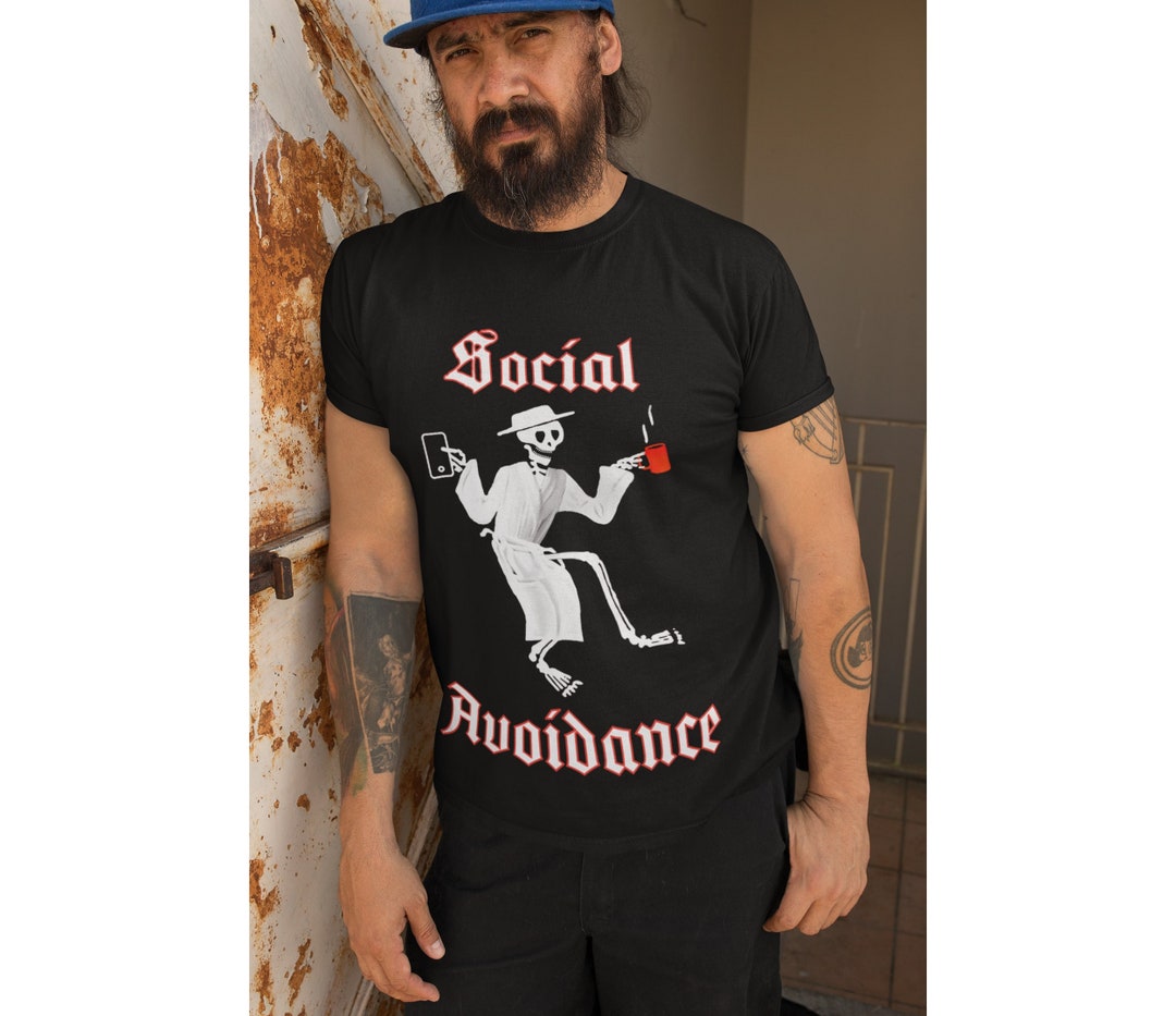Social Distortion, Punk Rock Tee, Shirt for Introvert, Social Avoidance ...