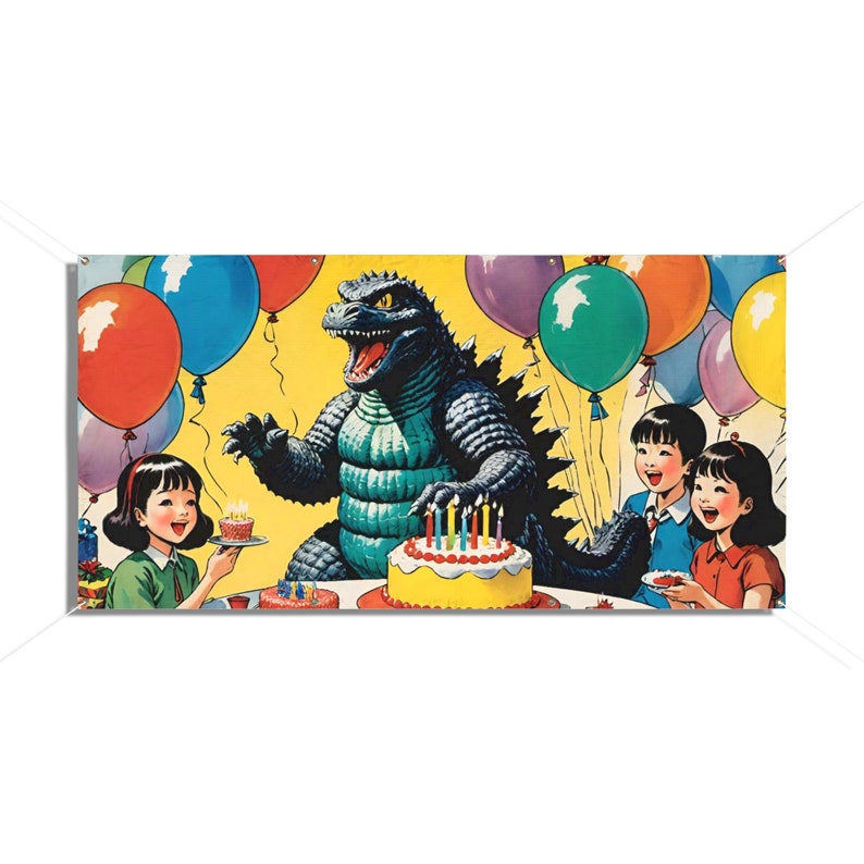 Fun Godzilla Birthday Decoration, Monster Birthday, Godzilla Party ...