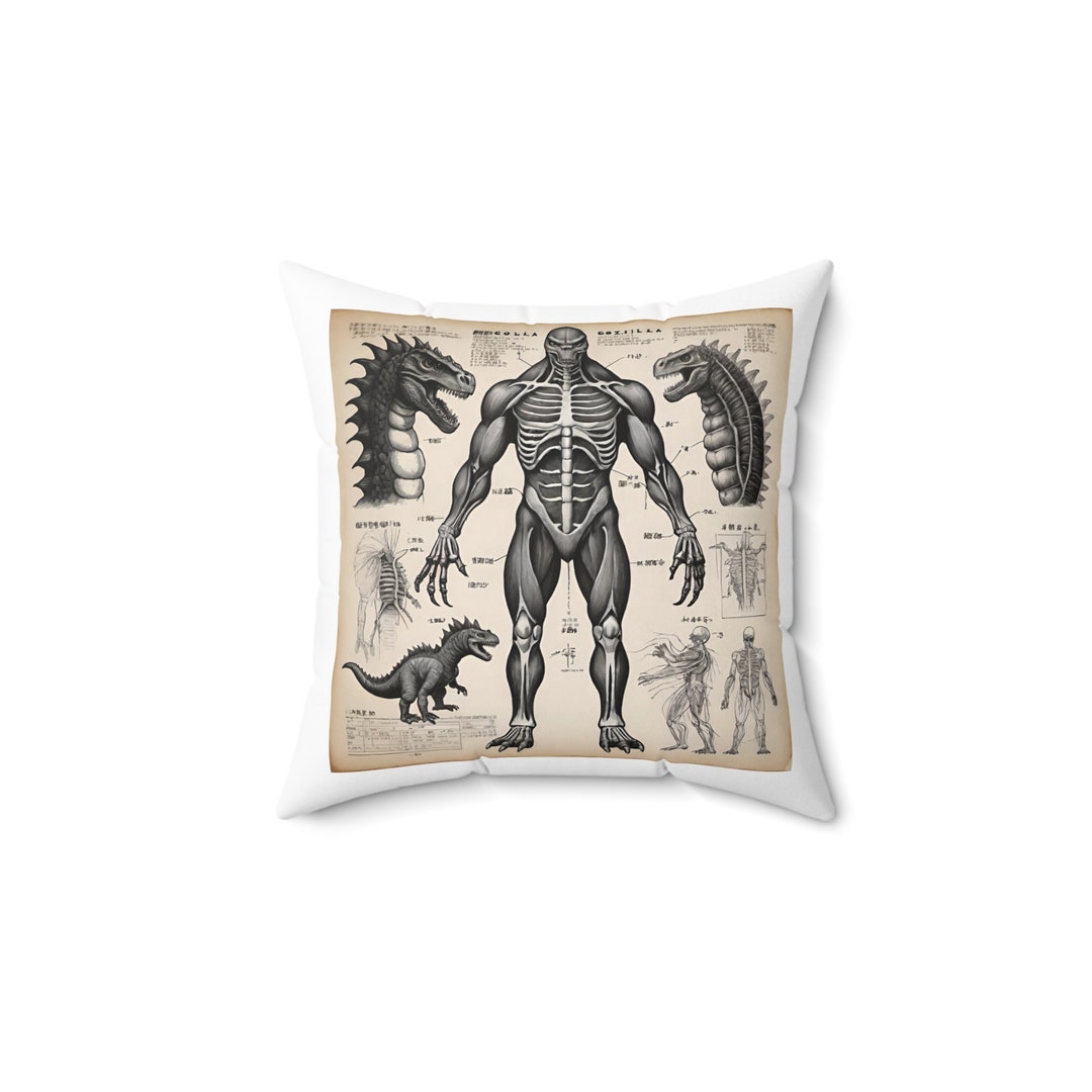 Vintage Godzilla Japanese Medical Anatomy Chart of Godzilla Anatomy ...