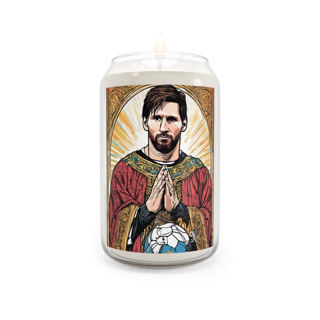 Messi Advent Prayer Candle Lionel Vigil Candle Build Your - Etsy