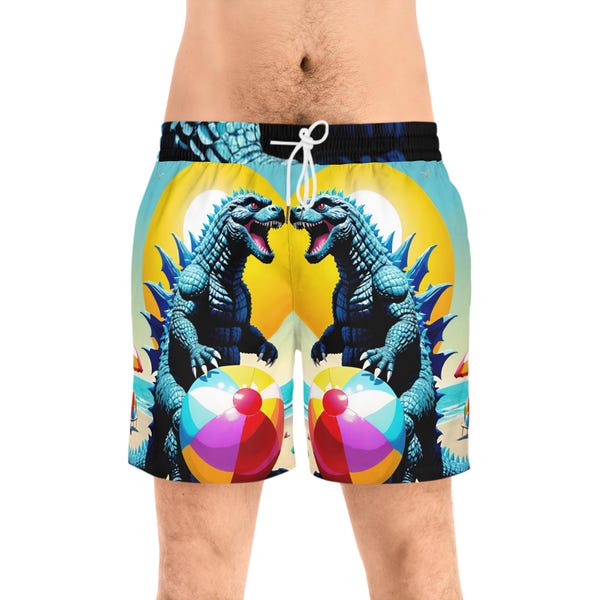 Godzilla Swim Trunks - Etsy