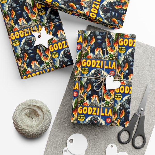 Godzilla Wrapping Paper - Etsy