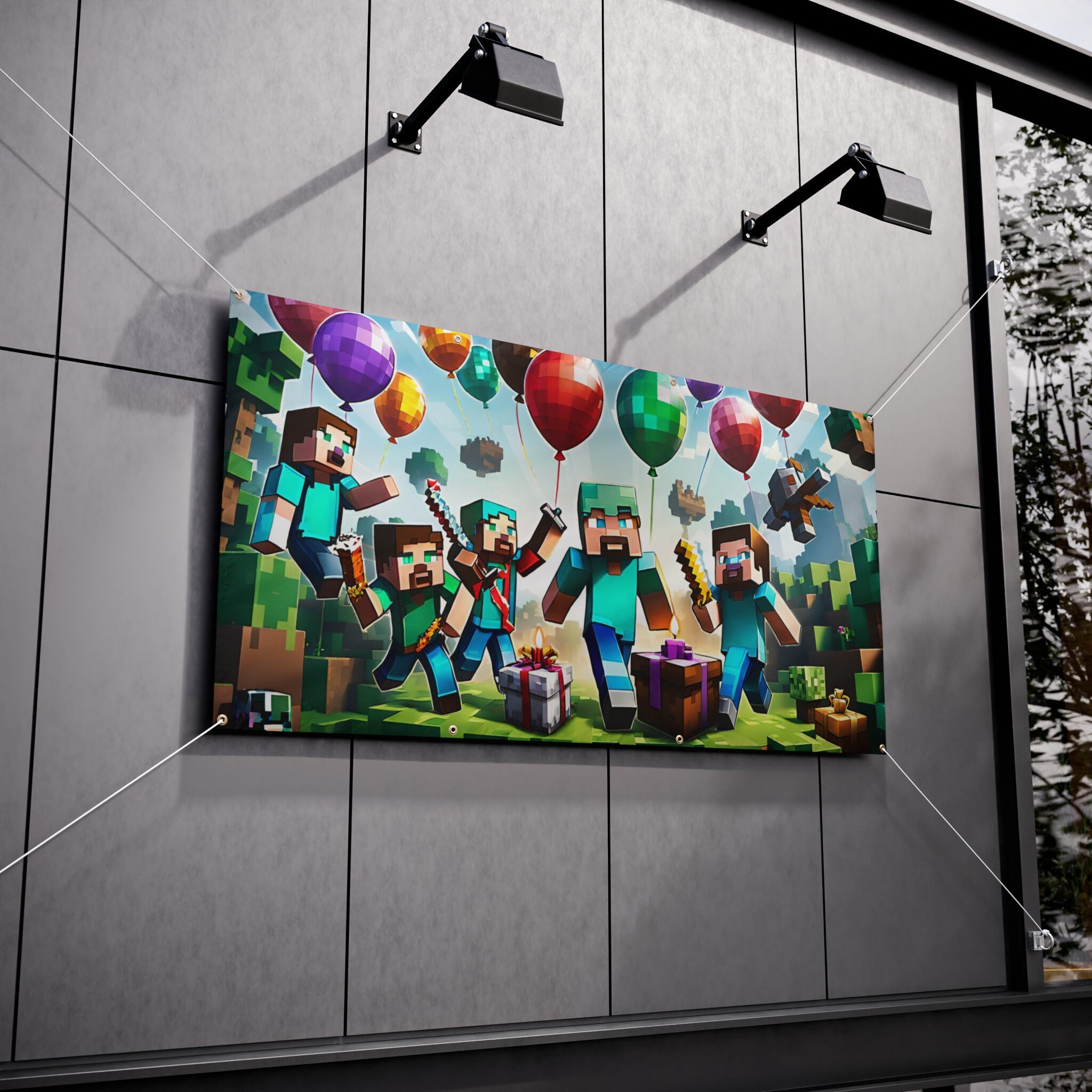 Minecraft Birthday Banner, Kids Decor, Minecraft, Creeper, TNT Banner ...