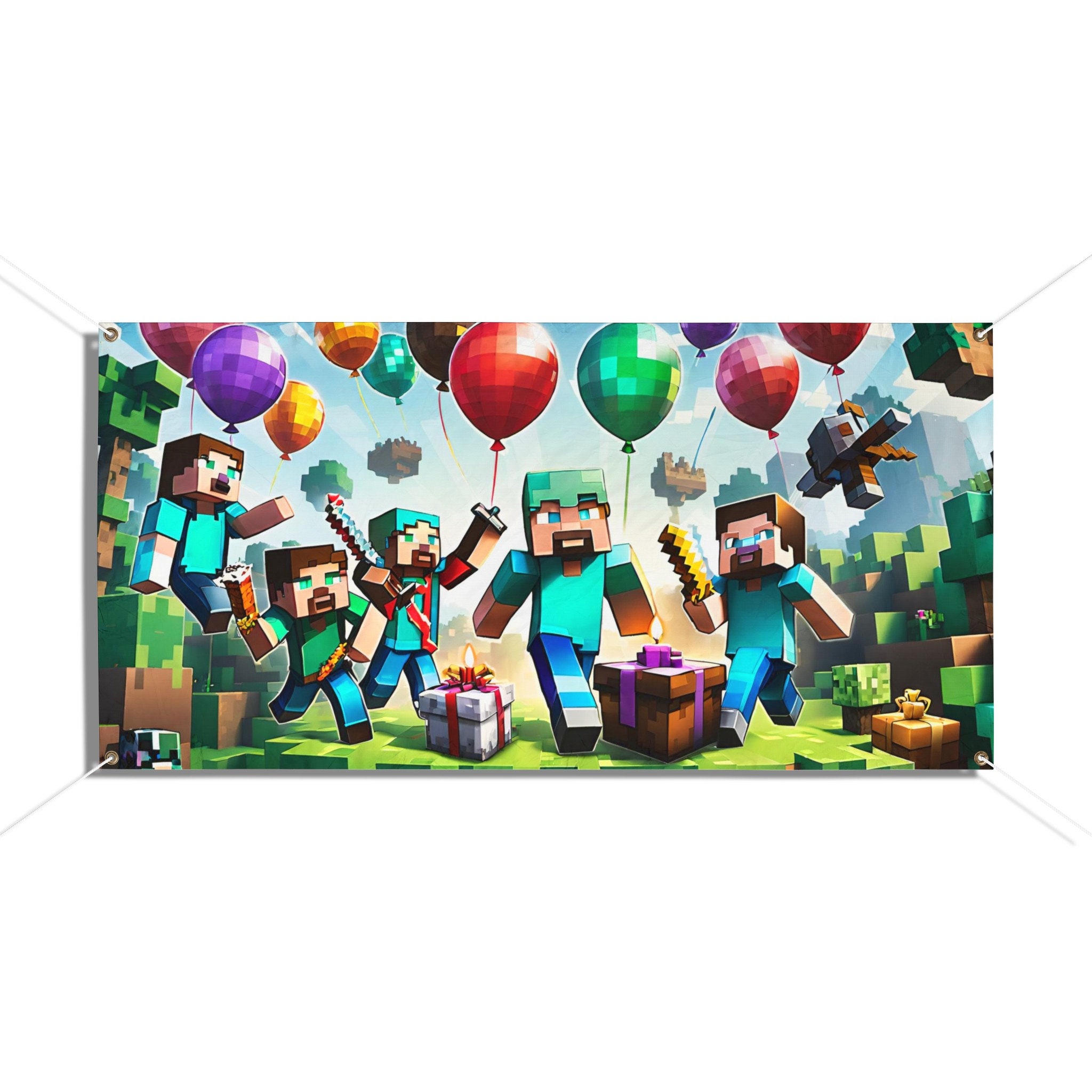 Minecraft Birthday Banner, Kids Decor, Minecraft, Creeper, TNT Banner ...