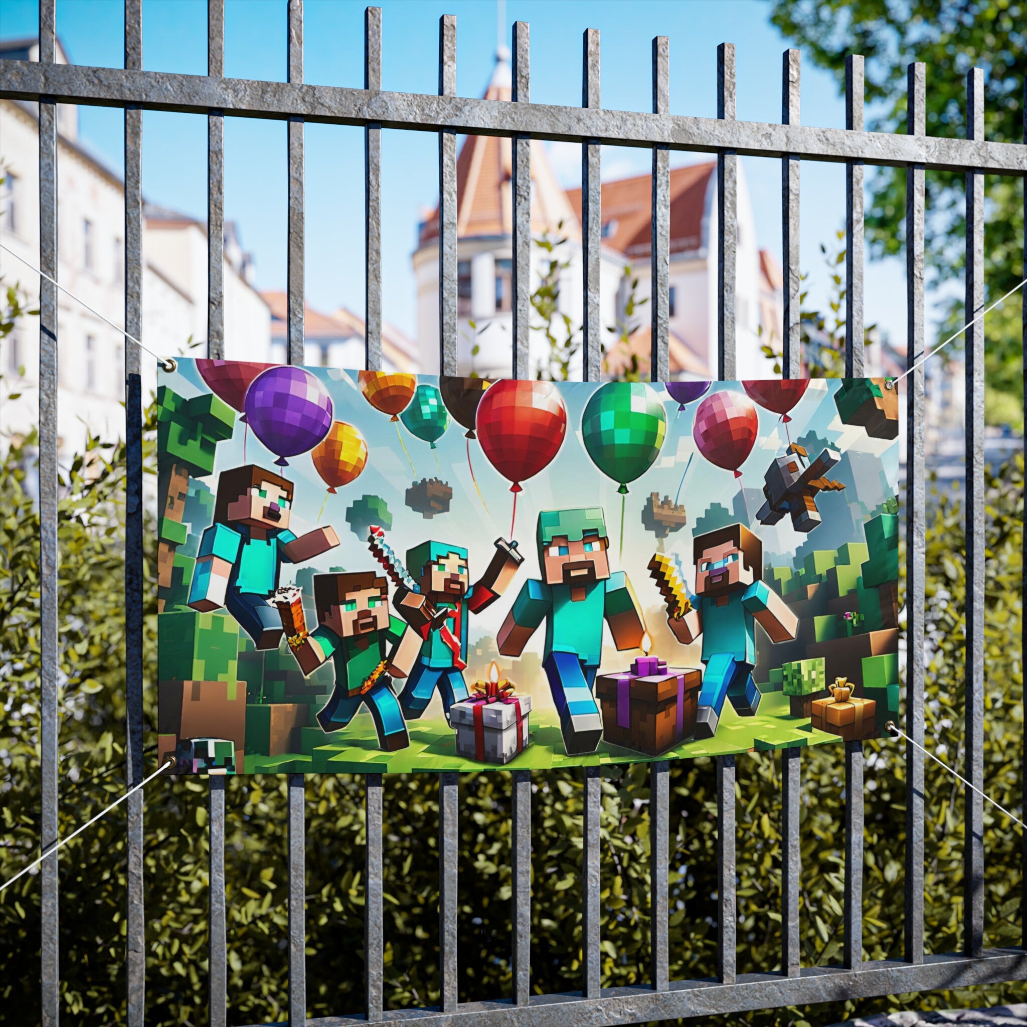 Minecraft Birthday Banner, Kids Decor, Minecraft, Creeper, TNT Banner ...