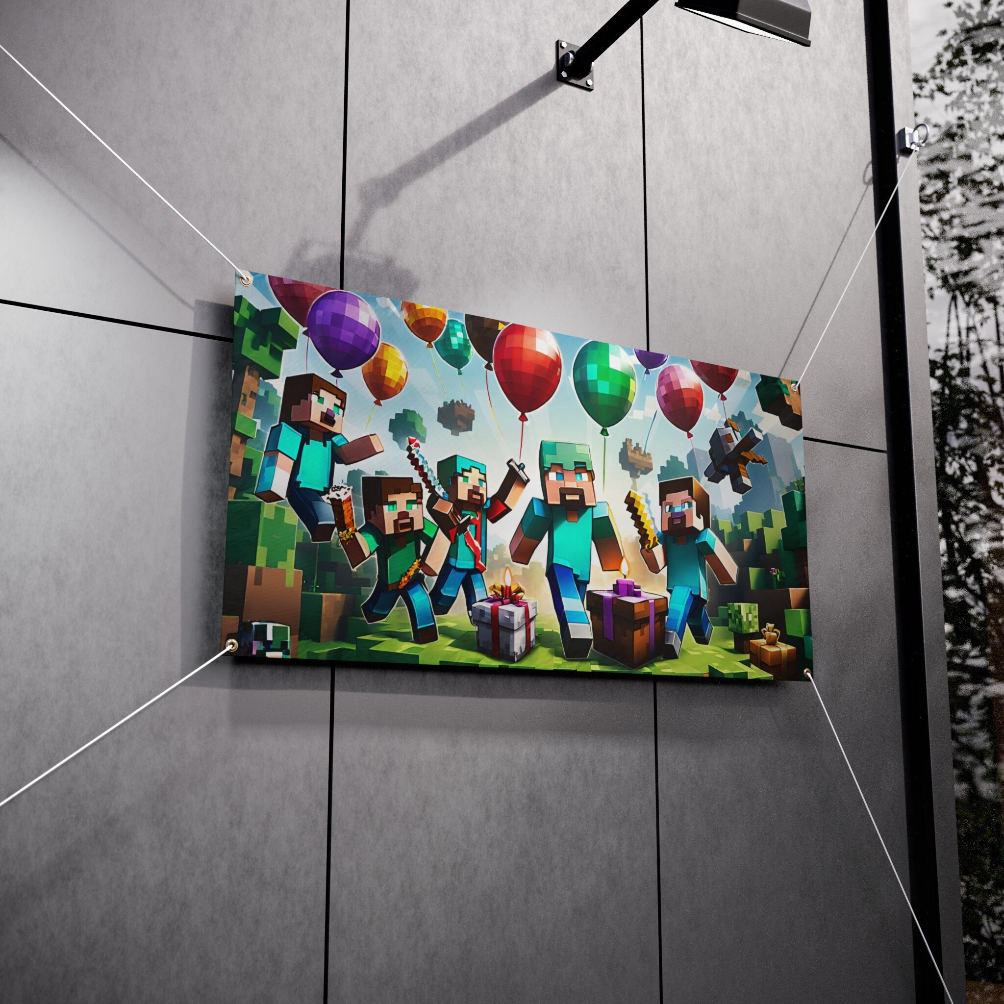 Minecraft Birthday Banner, Kids Decor, Minecraft, Creeper, TNT Banner ...