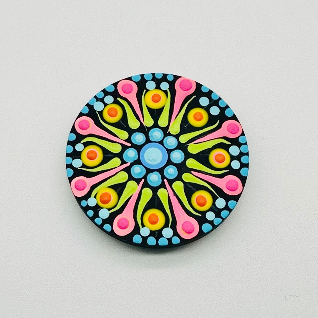 Mandala Magnet, Hand Doted With Acrylic Paints. Strong Holding Magnet ...
