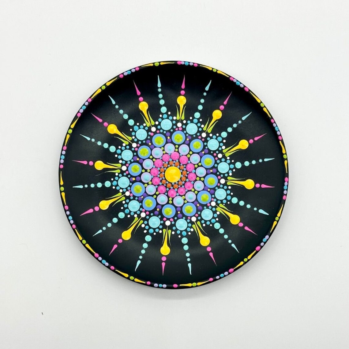 Glass Trinket/ring Dish, Mandela Art, Hand Painted by Me With Acrylic ...